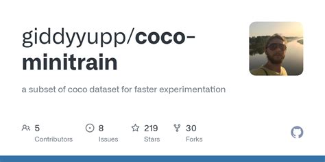 GitHub Giddyyupp Coco Minitrain A Subset Of Coco Dataset For Faster Experimentation