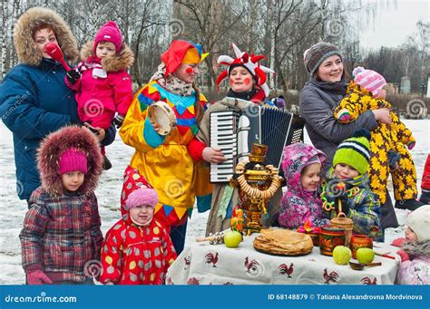 Russian Carnival City Festivals On The Holiday Editorial Stock Image