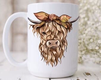 Highland Cow Mug Ted Cow Ts Cow Coffee Mug Cow Mug Ted