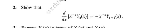 Solved Show That Properties Of Bessel Function