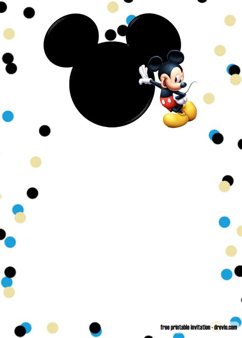 Mickey Mouse Printable Invitation Blank