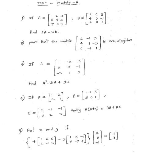 Matrices Please Solve The Questions Below Brainly In