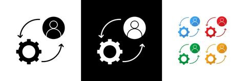 Tailored Approach Icons Black White And Colorful 54815122 Vector Art