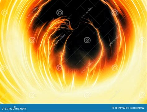 Exploding Abstract Fire Flame Background Stock Illustration