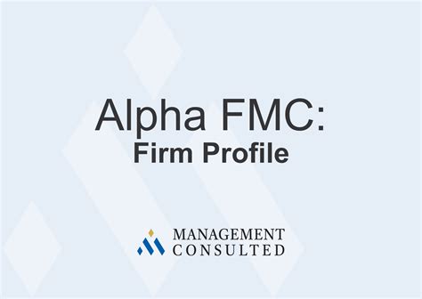 Alpha Fmc Firm Profile Firm Overview And Salary Data