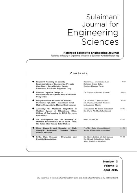 Pdf Shear Strength And Behavior Of High Strength Reinforced Concrete Beams Without Stirrups