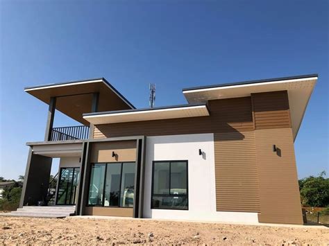 แบบบ้านโมเดิร์นสวยชั้นเดียว 2 ห้องนอน 2 ห้องน้ำ มีระเบียงดาดฟ้าชมวิว ดูไอเดียบ้าน In 2024