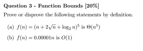 Solved How To Do Part A Prove The Theta Bound By Chegg