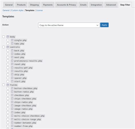 Woocommerce Step Filter Documentation