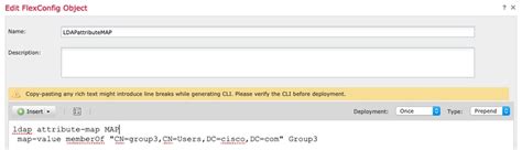 Configure AnyConnect LDAP Mapping On Firepower Threat Defense FTD Cisco
