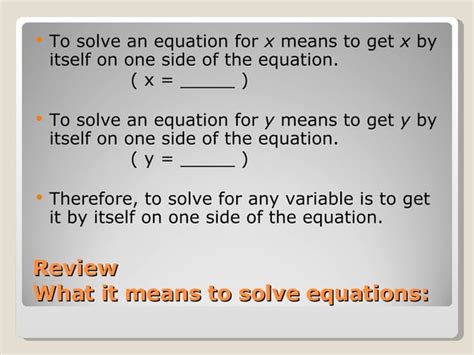 Solving Literal Equations Pps Technology And Computing