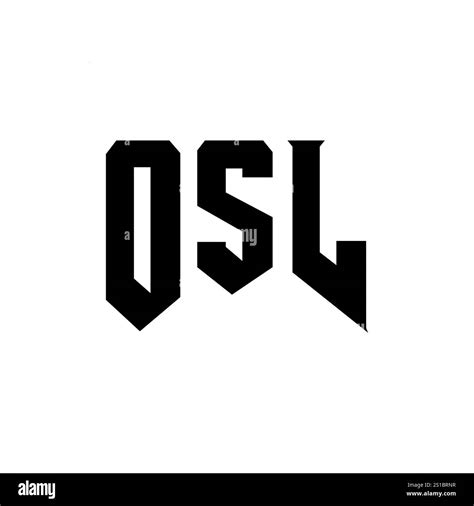 OSL Letter Logo Design For Technology Company OSL Logo Design Black And White Color Combination