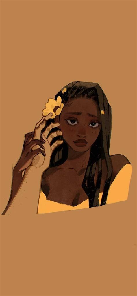Black Girl Cartoon Wallpaper Wallpaper Sun