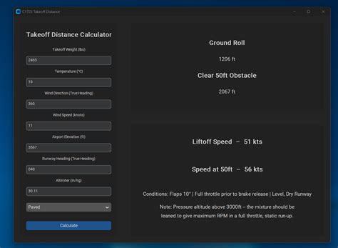 Github Ptb7000takeoff Distance Calculator Calculate Takeoff Distance For A Cessna 172s