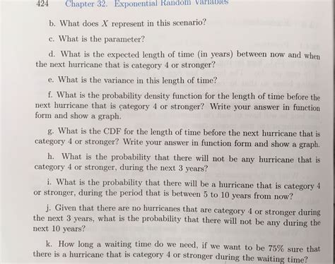 Solved Chapter 32 Exponential Random Variables B What Does