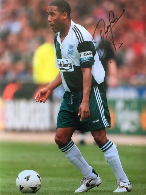 John Barnes Signed Liverpool Fc Montage Print Jamie Carragher 23