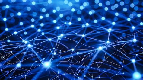 Networking Connectivity In Blue Abstract Technology And Digital Communication Futuristic