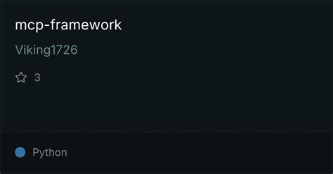 Mcp Framework Glama