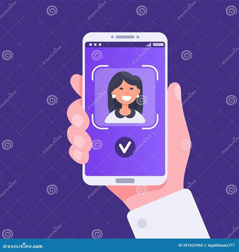 Face Recognition Biometric Identification And Security Person Stock Vector Illustration Of