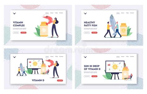 nutritional addictive supplements for health landing page template set