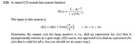 solved 3 22 determine the output y[n] for large positive n