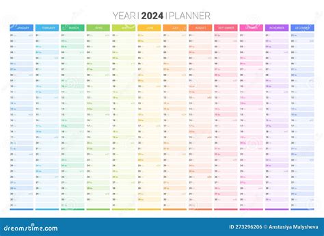 Plannerkalender Voor De Jaarplanning Van De Wandorganisator Voor 2024