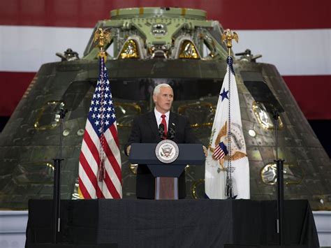 Photo Captures Mike Pence Touching Nasa Rocket Marked Do Not Touch
