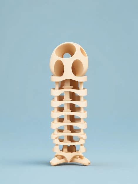 Premium AI Image Anatomical Insight D Rendering Of A Vertebra Column In Stylish Perspective