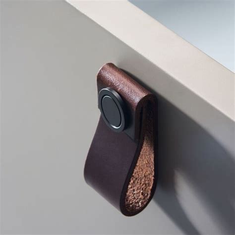 Tay Nắm Tủ Bằng đồng Kết Hợp Da Tự Nhiên Dh059 Moongdecor Art Of