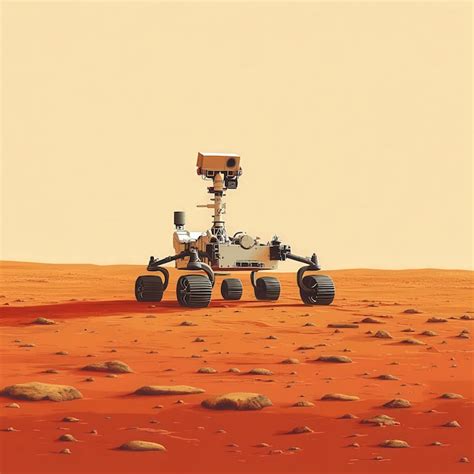Mars Rover Exploring The Red Planet Premium Ai Generated Image
