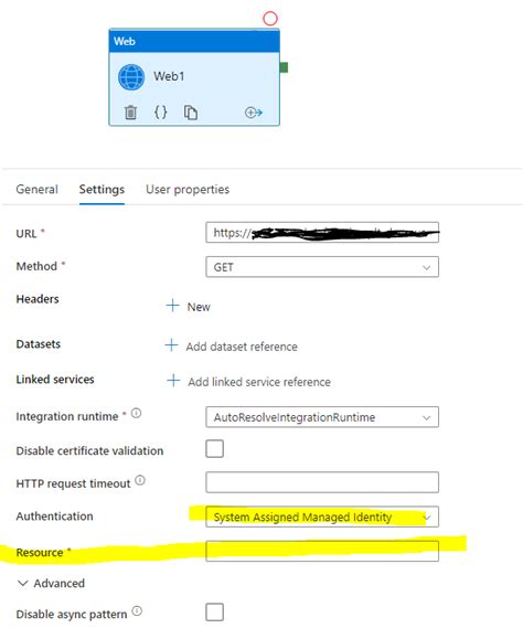 Azure What Is The Resource When Setting Up A Call To REST API From ADF With Managed