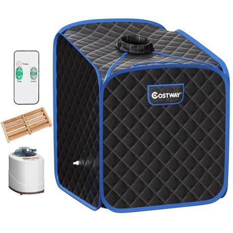 Costway Sauna à Vapeur Portable 9 Niveaux De Température Réglables 2l