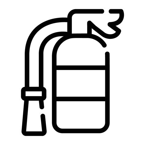 Fire Extinguisher Line Icon Background White 37992389 Vector Art At