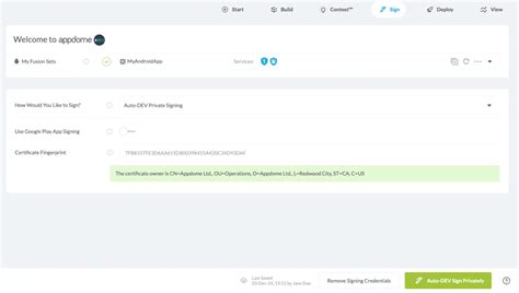 How To Sign Your Android App Using Appdomes Auto Dev Private Signing
