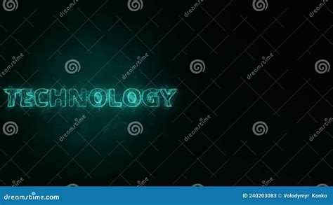 Technology Title With Plexus Effect Connected Lines With Dots Stock