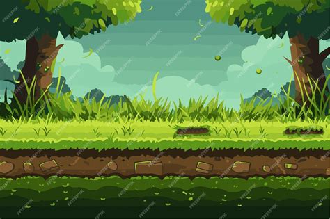 Premium Vector 2d Game Assets Background Platforms Tileset