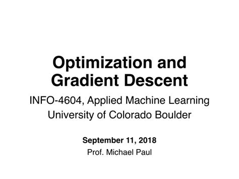 Ppt Optimization Method Gradient Descent Powerpoint Presentation Free Download Id 14106504
