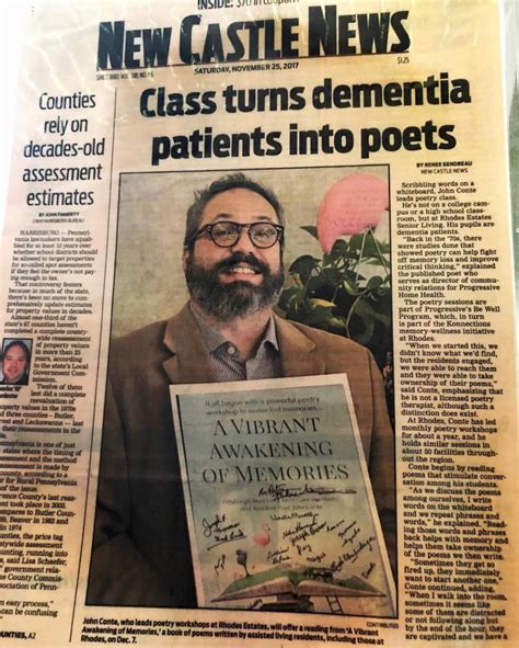 john conte on linkedin tbt front page newsworthy dementia poetry