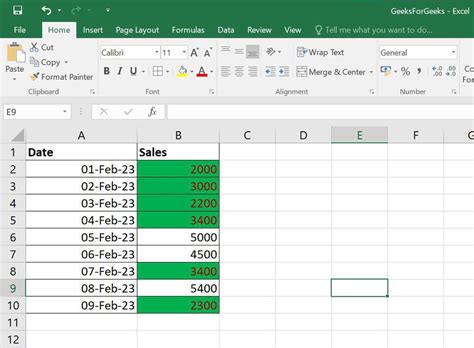 Excel Conditional Formatting With Examples Geeksforgeeks