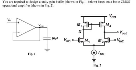 Solved You Are Required To Design A Unity Gain Buffer Shown