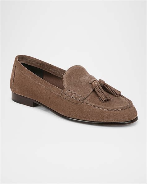 Veronica Beard Suede Penny Tassel Loafers Neiman Marcus