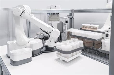 Packaging And Sorting Robot With Its Arms Sorting Out Different