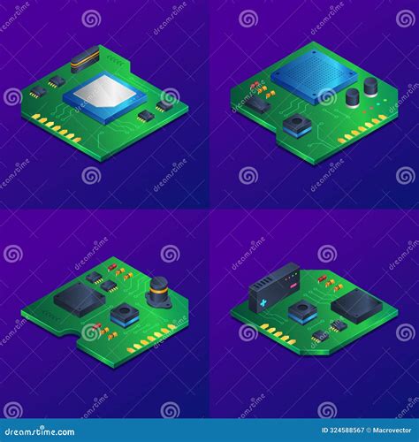 Semiconductor Chip Transistor Resistor For Electric Circuit Board