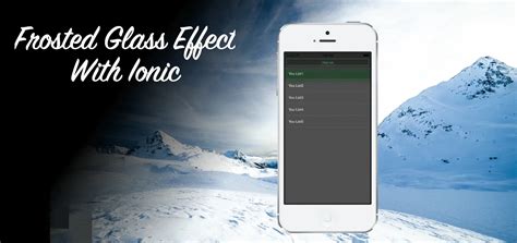 Adding Frosted Glass Effect To Your Ionic Framework App Devdactic