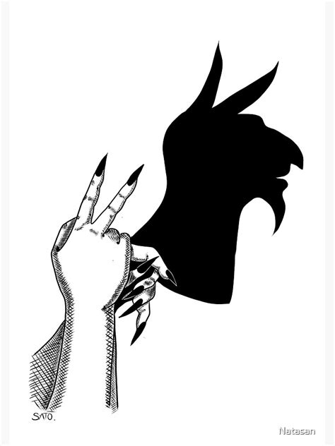 Devil Hand Shadow Art Print By Natasan Redbubble