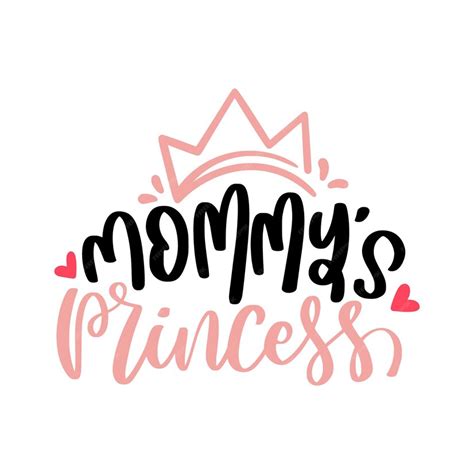 Premium Vector Princess Calligraphy Lettering With Crown Vector