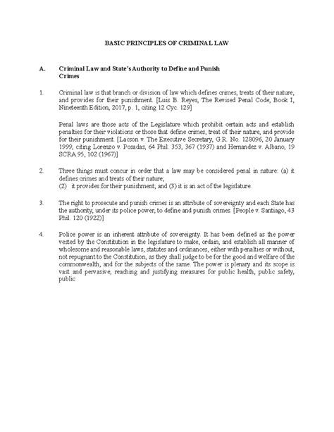 Essential Points On Basic Principles Of Criminal Law Basic Principles