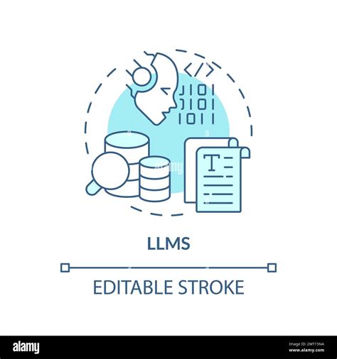 Llm Artificial Intelligence Soft Blue Concept Icon Stock Vector Image And Art Alamy