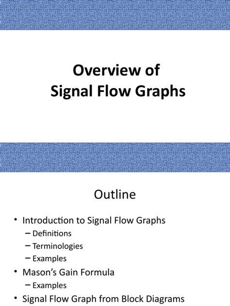 overview of signal flow graphs pdf applied mathematics teaching