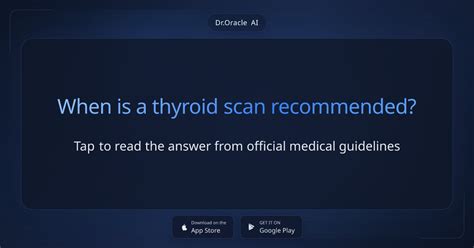 When Is A Thyroid Scan Recommended